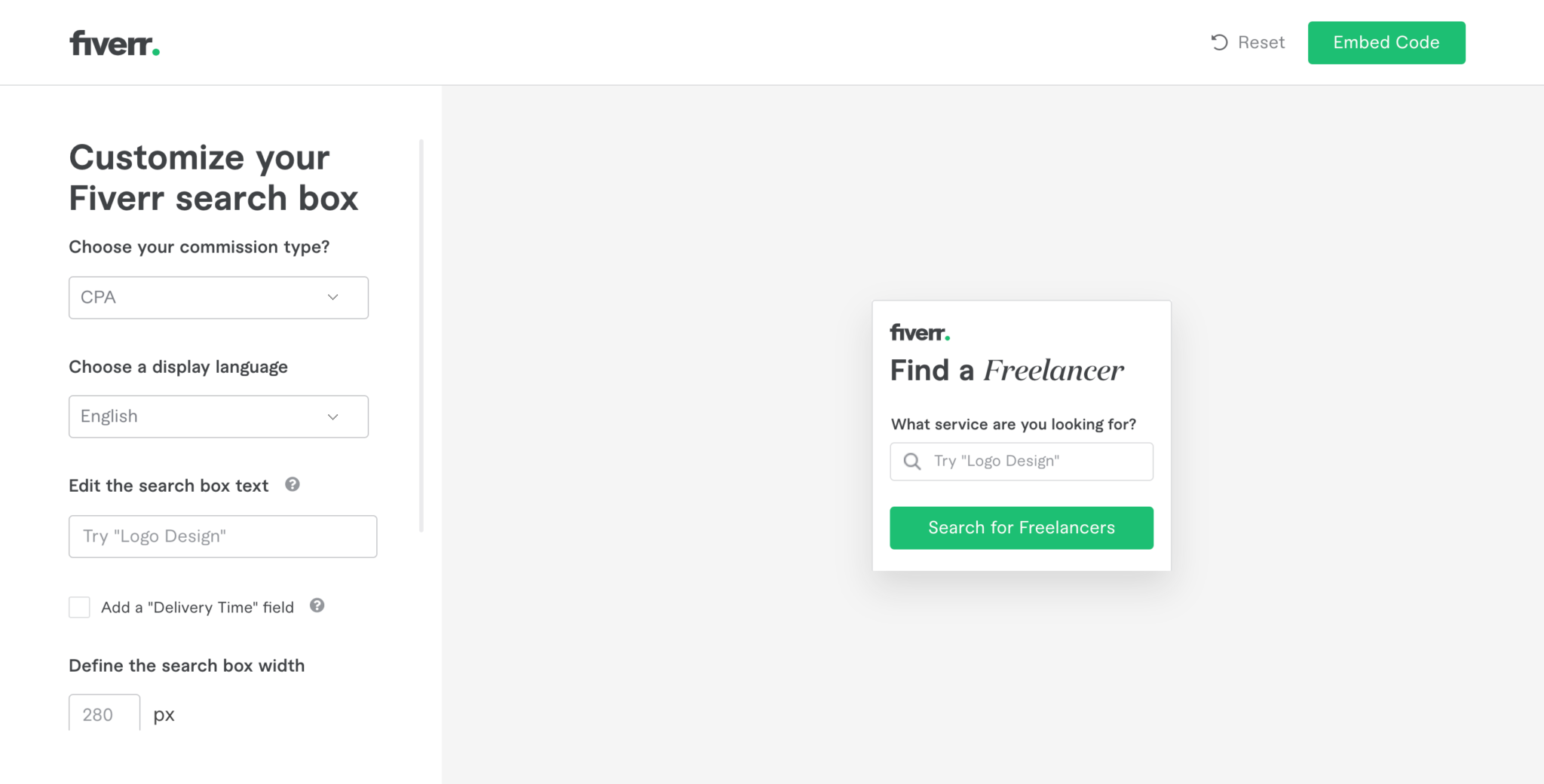 Introducing the Fiverr Search Box Widget - Fiverr Affiliates